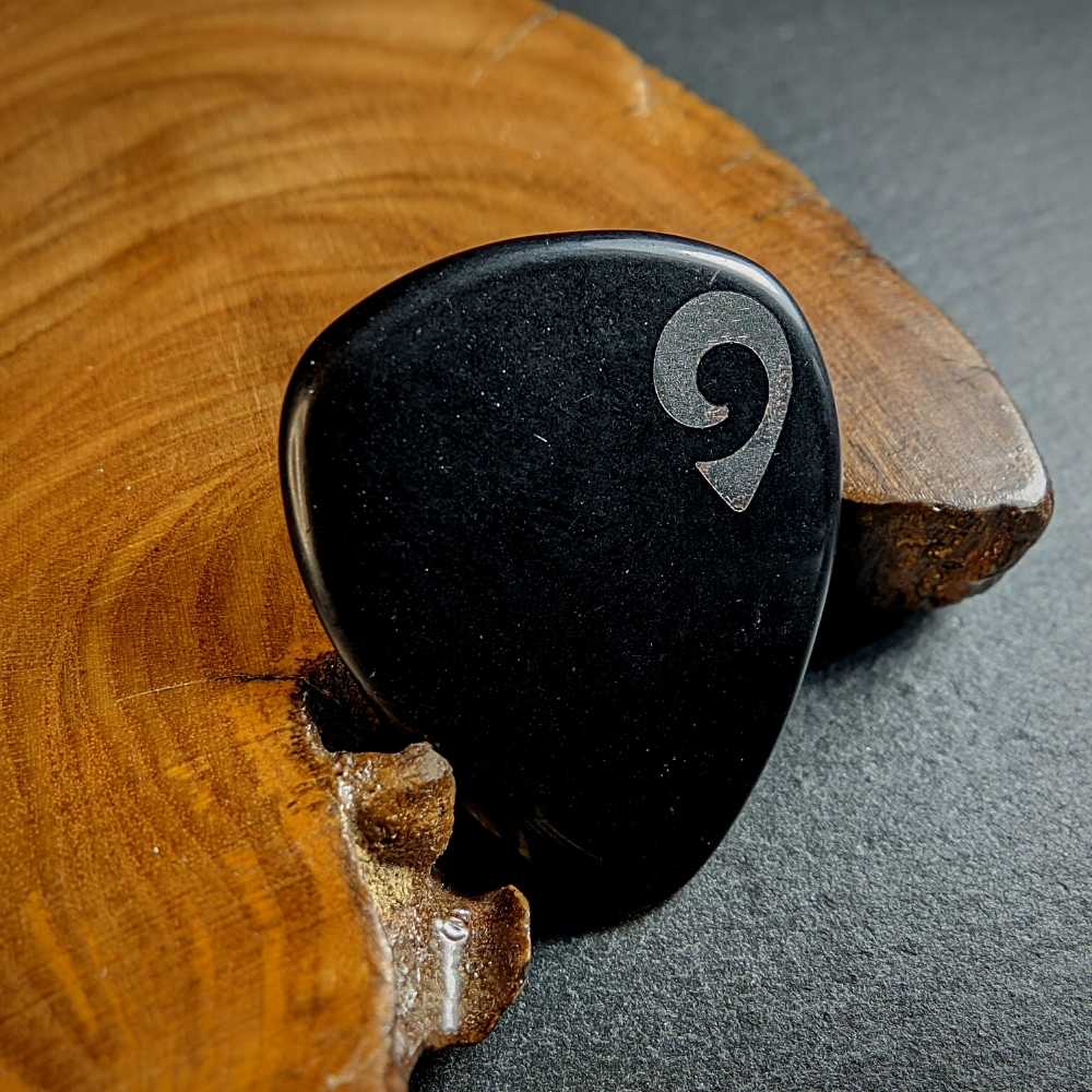 Obsidian Guitar Pick Necklace | Handmade Crystal Plectrum Obsidian Guitar Pick Necklace | Handmade Crystal Plectrum